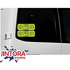 JINTORA Sticker - Decal - JDM - Die Cut - domo kun Band Aid Small 2nd - 187x99 mm - JDM - Die Cut - Car - Truck - Bus - Window - Laptop - Coach - Rear Window - Yellow Green