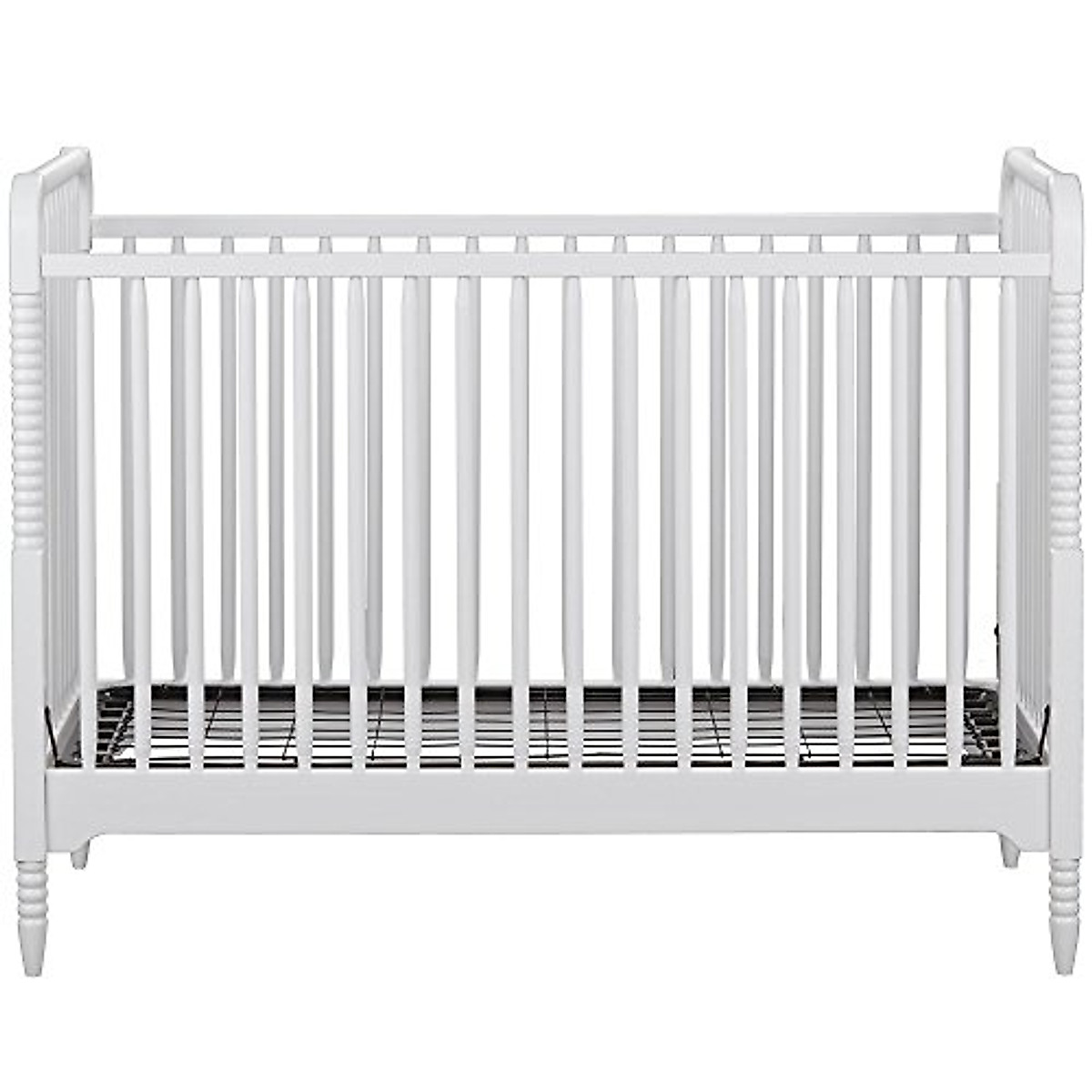 Little Seeds Rowan Valley Linden Wooden Baby Crib with Spindle Work in White