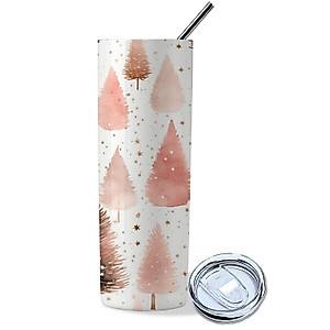 Cartoon Christmas Tree insulated tumblers，Cartoon Christmas Tree coffee cup Gift，Cartoon Christmas Tree Drinking Glasses-Tea Cup-Coffee Mug tumbler with lid and straw 20 oz insulated tumbler cups