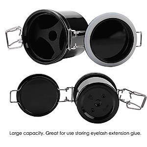 Eyelash Glue Storage , Reusable Activated Sealed Storage Jar Container Cylinder for Prevent Dryness Ideal for False Eyelash Extension, Makeup, Handcraf