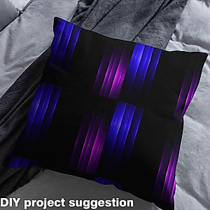 Feelyou Purple Blue and Black Geometric Ombre Upholstery Fabric for Chairs 10 Yards Abstract Striped Fabric by The Yard Kids Women Men Lightning Flash Waterproof Outdoor Fabric DIY Reupholstery Fabric