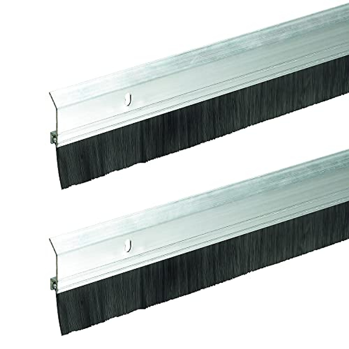 Frost King SB36 Extra Brush Door Sweep, 2-inch X 36-inch Long, Silver-Aluminum - 2-Pack