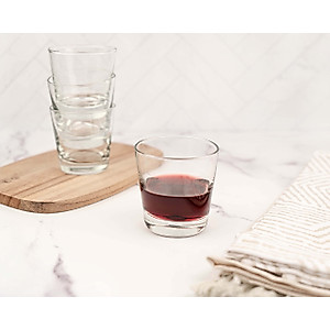 HISTORY COMPANY Ombra di Vino Traditional Italian Stemless Wine Glass of Venice, 4-Piece Set (Gift Box Collection)