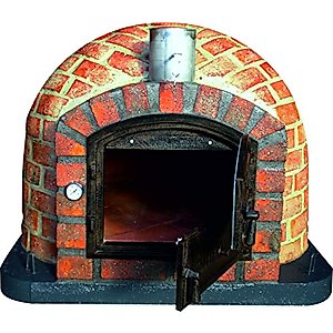 Authentic Pizza Ovens Rustic Lisboa Traditional Brick Premium Pizza Oven, Wood Fire Outdoor Oven