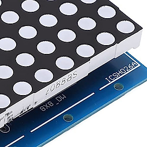 Kadimendium LED Matrix Control Module, High Speed 74HC595 Chip DC5V LED Matrix Module Display Kit Bright Easy to Drive for Sensor Expansion Board