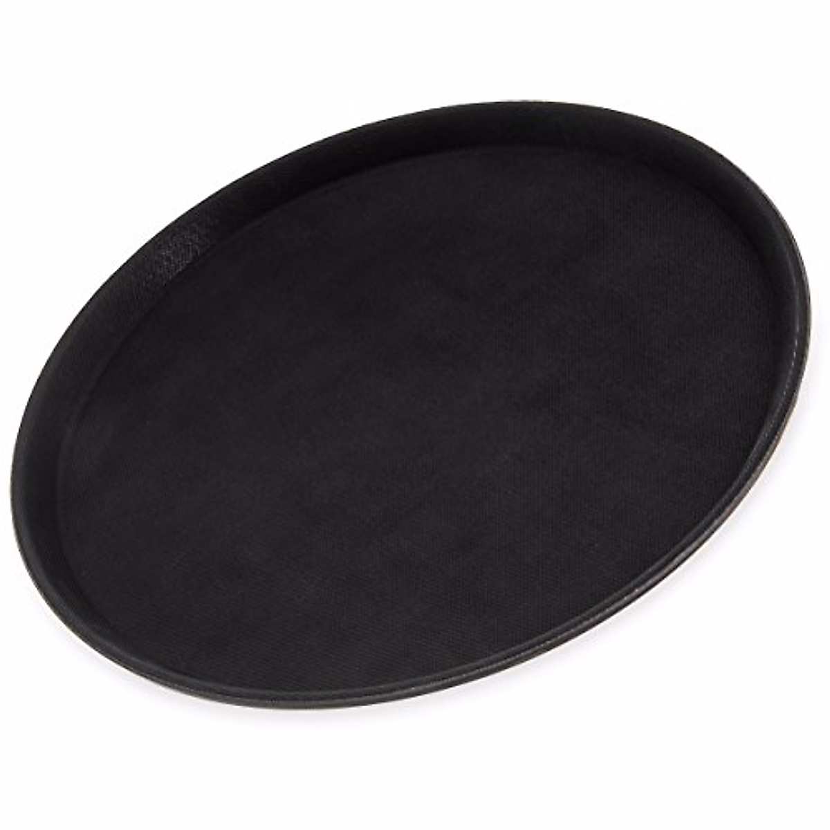 Carlisle FoodService Products CFS 1400GL004 GripLite Rubber Lined Non-Slip Round Serving Tray, 14" Diameter, Black (Pack of 12)