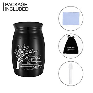 3 Inches Small Urn for Ashes Tree of Life Aluminum Mini Urn for Ashes Cremation Keepsake for Human Ashes Memorial Ashes Holder for Women Men