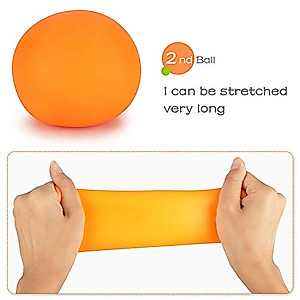 Fansteck Stress Balls for Kids and Adults, Luminous Squeeze Ball/Led Light Squishy Ball/Stretchy Ball/Rainbow Stress Relief Ball, Non-Toxic Funny Fidget Toys for Anxiety Autism ADHD(5 pack)