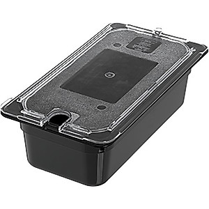 Carlisle FoodService Products 3066103 StorpPlus Third Size Food Pan, Polycarbonate, 4" Deep, Black