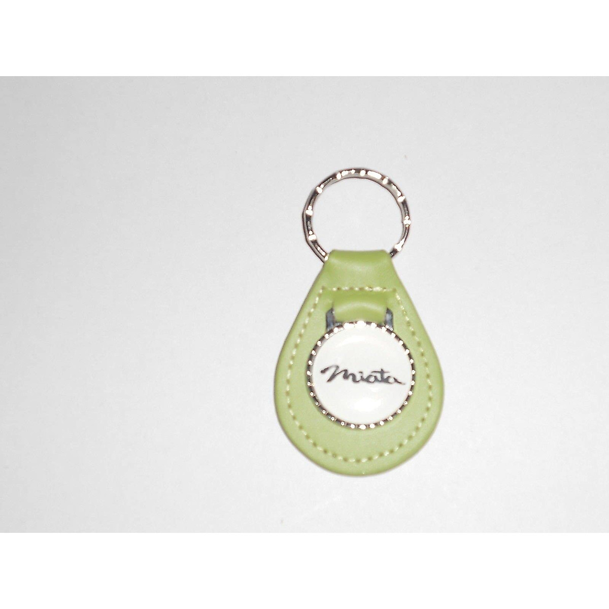 1990's 2000's MIATA VINTAGE LOGO LEATHER KEYCHAIN - LIME GREEN