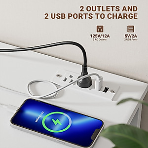 YaFiti Dresser TV Stand with Power Outlet, 43" Long Dresser for Bedroom with 10 Fabric Drawers, Chest of Drawers for Living Room, Hallway (White)