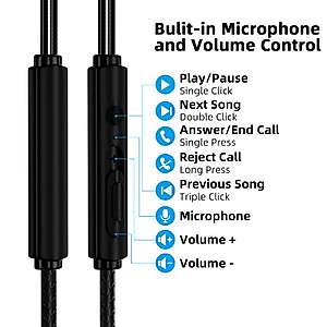 ACAGET Gaming Earbuds, USB C Headphones Wired in Ear Game Headset