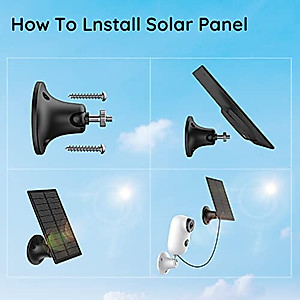 Solar Panel Camera USB Charger: 5v Outdoor Panels Charging Security Wireless Cameras via Micro USB Port - Power Supply for Weatherproof Outside Rechargeable adorcam Surveillance Camera
