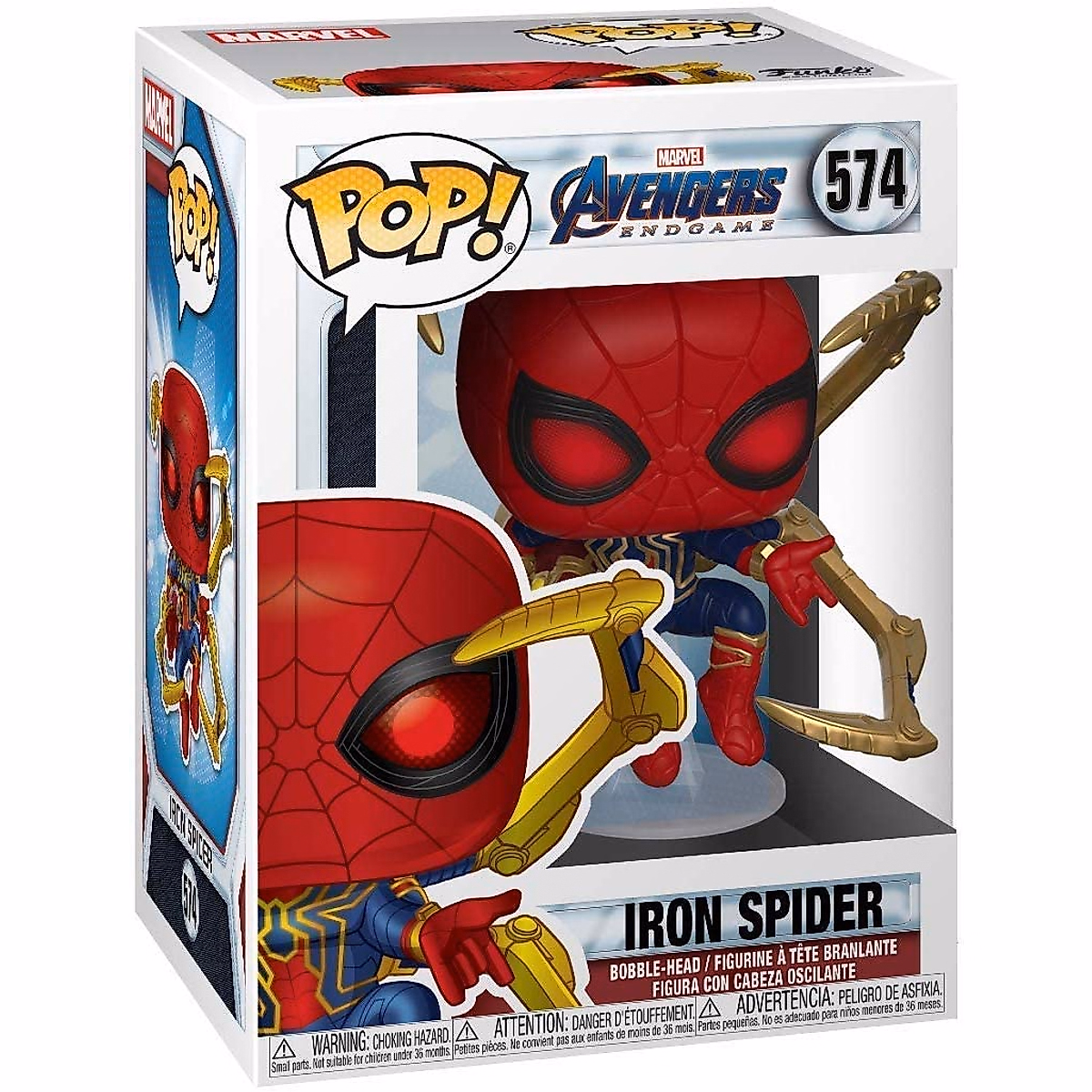 Funko POP Marvel: Avengers Endgame - Iron Spider with Nano Gauntlet Pop! Vinyl Figure (Bundled with Compatible Pop Box Protector Case), Multicolored, 3.75 inches
