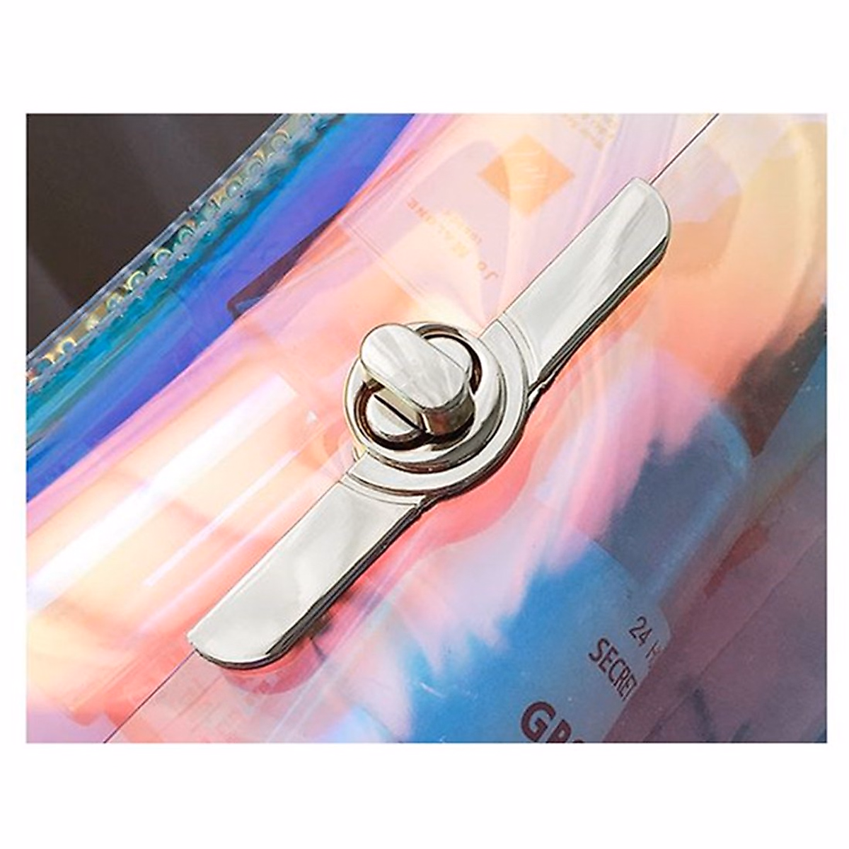 Holographic Message Bags Women's Clear Chain Shoulder Bag Cross Body Bag