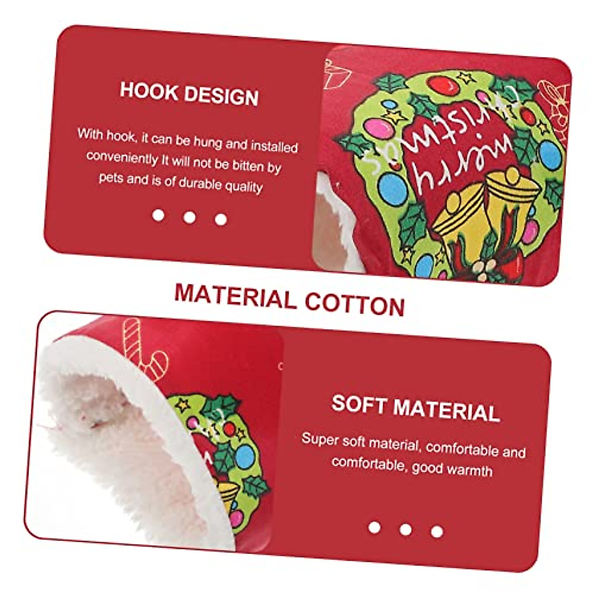 BCOATH 1pc Christmas Living Squirrel Animal Rabbit Nest Cage Tunnels Chinchillas Mice Habitats Plush Comfortable for Parrots Hut Pet Dwarf Exploration Hedgehogs Interesting Tunnel