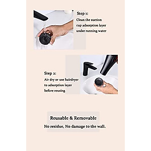 Towel Hooks (Black Matt) for Bathroom - Heavy Duty Shower Suction Hooks for Door Windows Tile Glass Kitchen Bathroom Hooks for Towel Loofah Utensils - 2 Packs Shower Towel Hook B: Black Matte