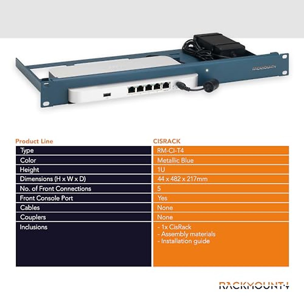Rackmount.IT | RM-CI-T4 | Rack Mount Kit for Cisco Meraki MX64 / MX64W / MX67 / MX67W / MX67C RM-CI-T4