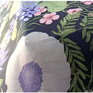 Fineget Reusable Foldable Large Shopping Grocery Tote Bag Portable Waterproof Durable Spare Tote for Women Travelling Camping Beach Picnic Laundry Yoga Duffel Bag Petunias Flowers Pattern