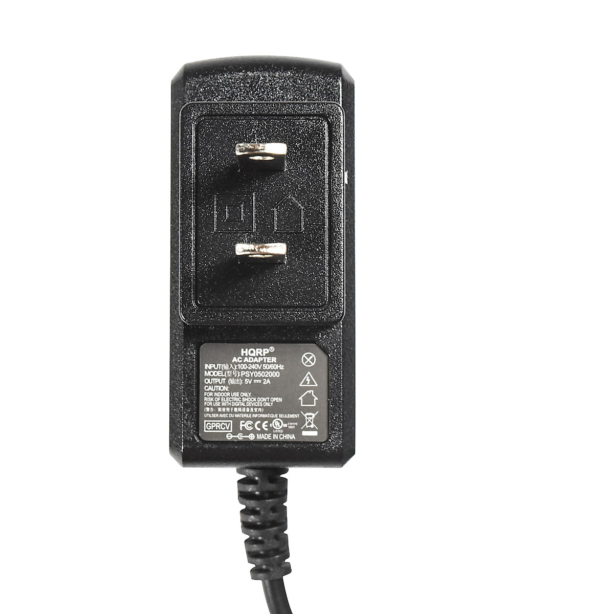 HQRP 5V AC Adapter Works with Phonak Compilot, Compilot II, Compilot Air II, Remote Mic, Base Station, TV Link II Power Supply Cord Charger + HQRP Euro Plug Adapter
