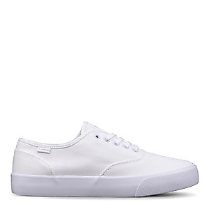 Lugz | Lear Classic Casual Sneakers for Men | Lace Up Mens Canvas Shoes | Everyday Men Footwear, White, 9.5 M US