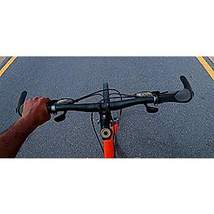 ITODA Rubber Bicycle Handlebar Grips, Non-Slip Bike Handle Mountain Bike Holding Grips Shock Resistance Absorbent Comfortable Bike Accessories for 22mm Handlebar