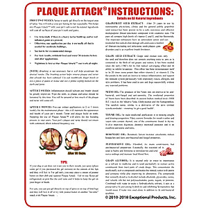 Plaque Attack Gel with Wild Salmon Oil. As Seen On TV Pet Dental, Don't Mess with Harsh Chemicals in Your pet's Food or Water, Simply Swipe on Teeth and Your pet's Teeth and Gums Will Improve.