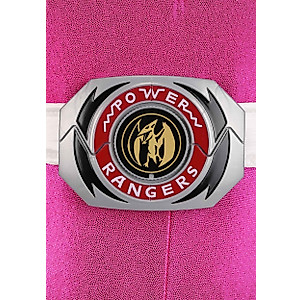 Disguise Sabans Mighty Morphin Power Rangers Pink Ranger Sassy Womens Adult Bodysuit Costume, Pink/White, Large/12-14