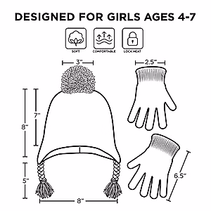 Nickelodeon Girls Winter Hat and Kids Gloves Set, That Girl Lay Lay Beanie For Ages 4-7