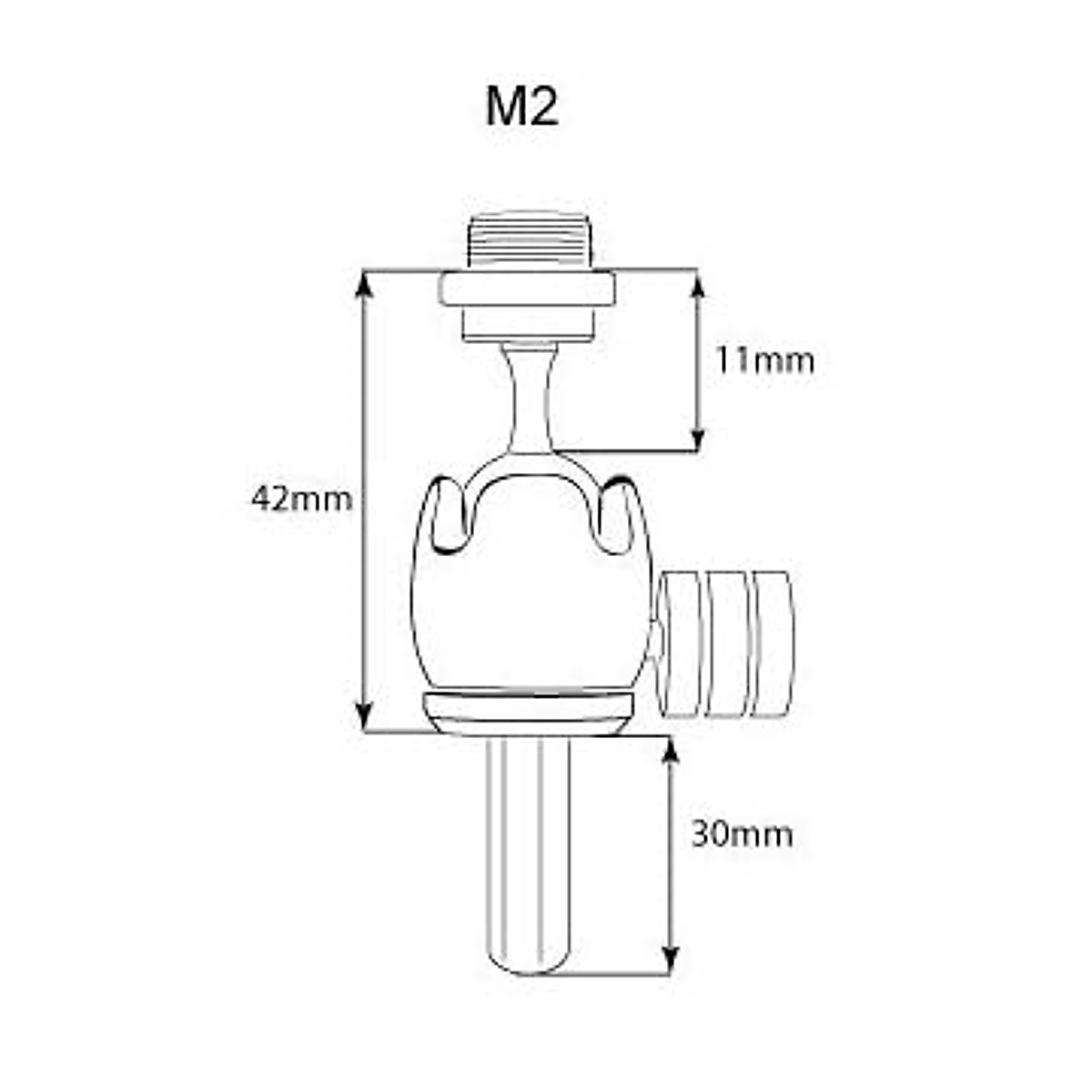 Triad-Orbit Micro 2/M2 Short-Stem Orbital Mic Adapter