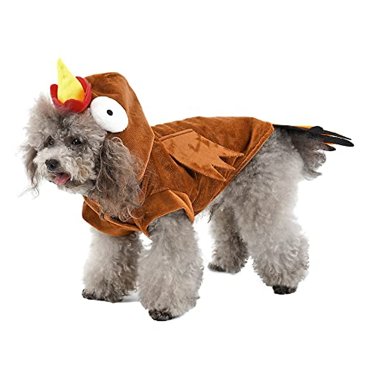 Mogoko Turkey Dog Costumes, Cute Pet Halloween Cosplay Jumpsuit with Hat, Adorable Magician Costume, Apparels Warm Outfits Clothes