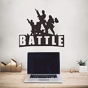 SITAKE Game Room Decor, “Battle” Boys Room Decorations for Bedroom, Kids Wall Decor and Wall Stickers for Playroom, 22.0 x 18.1 Inch