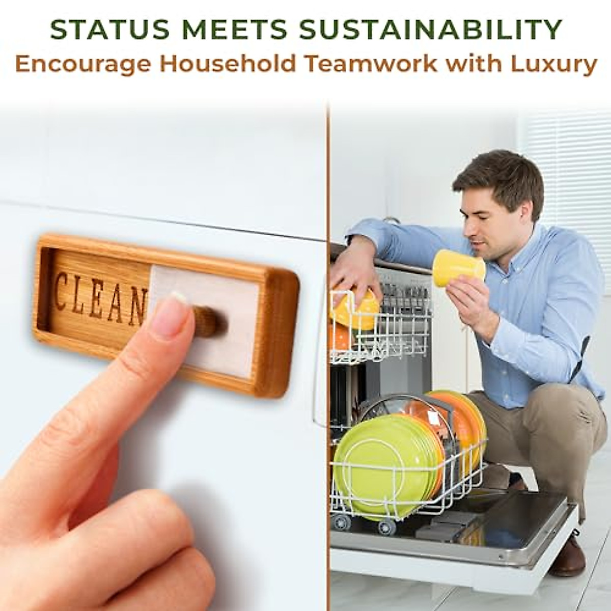 TEYGA Dishwasher Magnet Clean Dirty Sign Indicator - Clean Dirty Dishwasher Magnet, Dirty Clean Dishwasher Magnet, Clean and Dirty Dishwasher Magnet, Clean Dirty Magnet, Dishwasher Sign Clean Dirty