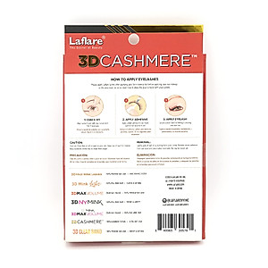 Laflare 3D Cashmere False Eyelashes Multipack, Ultra Soft, Glam, Luxurious, Cruelty-Free, Reusable, Fake Eyelashes 5 Pairs Value Pack (109X5P)