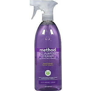 Method All-Purpose Cleaner Spray, French Lavender, Plant-Based and Biodegradable Formula Perfect for Most Counters, Tiles and More, 28 Fl Oz, (Pack of 1)