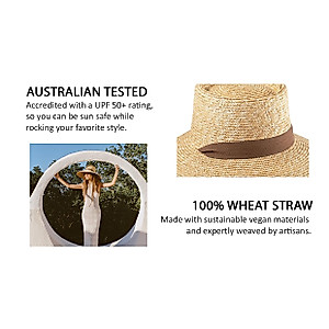 Lack of Color Women's Paloma Wide-Brimmed Straw Sun Hat (Small, Natural)