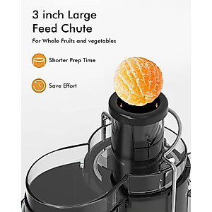 Juicer Machines, SiFENE 3" Big Mouth Centrifugal Juicer Extractor for Fruits & Vegetables (Gray)