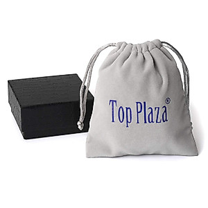 Top Plaza Unisex Gold Fashion Womens Mens Crystal Accented Analog Quartz Bracelet Watch (Golden)