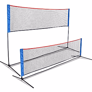 Volleyball Net with Poles 10FT Portable Volleyball Net Height Adjustable for Outdoor Backyard