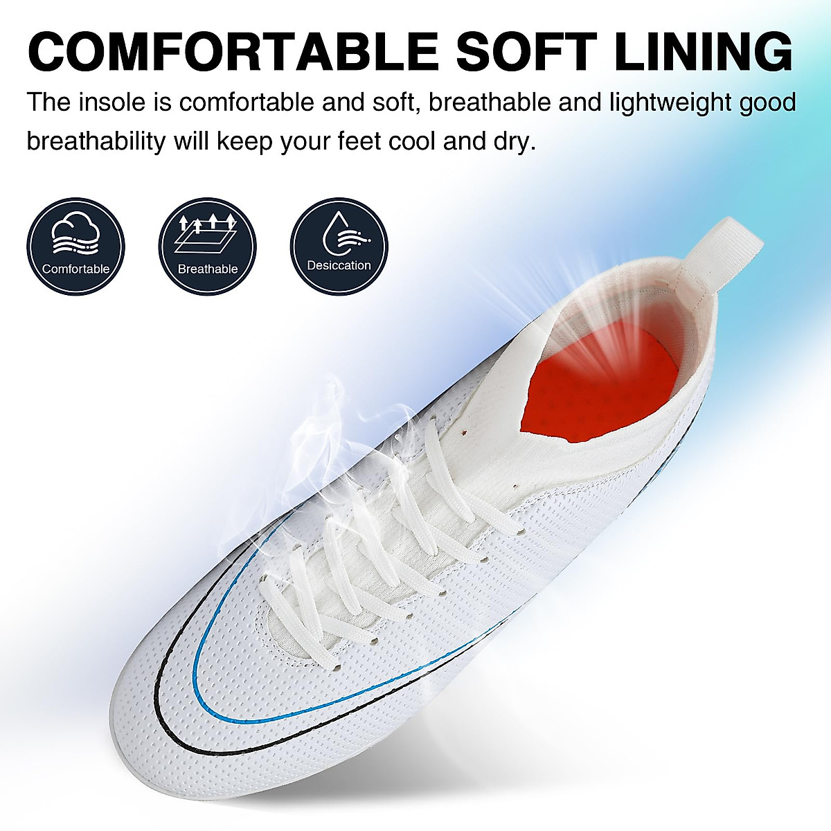 Soccer Cleats Mens Football Cleats Women Tacos de Futbol para Hombre Soccer Shoes for Big Boy High Top Football Boots Tacos de Futbol Zapatos de Futbol para Hombres Outdoor Soccer Shoes AG