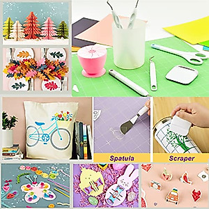 6 Pack Cutting Mats for Cricut, 12x12inch Cutting Mat, Adhesive Cutting Mat, Quilting Cutting Mats for for Art, Textiles, Scrapbooking (StandardGrip, LightGrip, StrongGrip, FabricGrip)