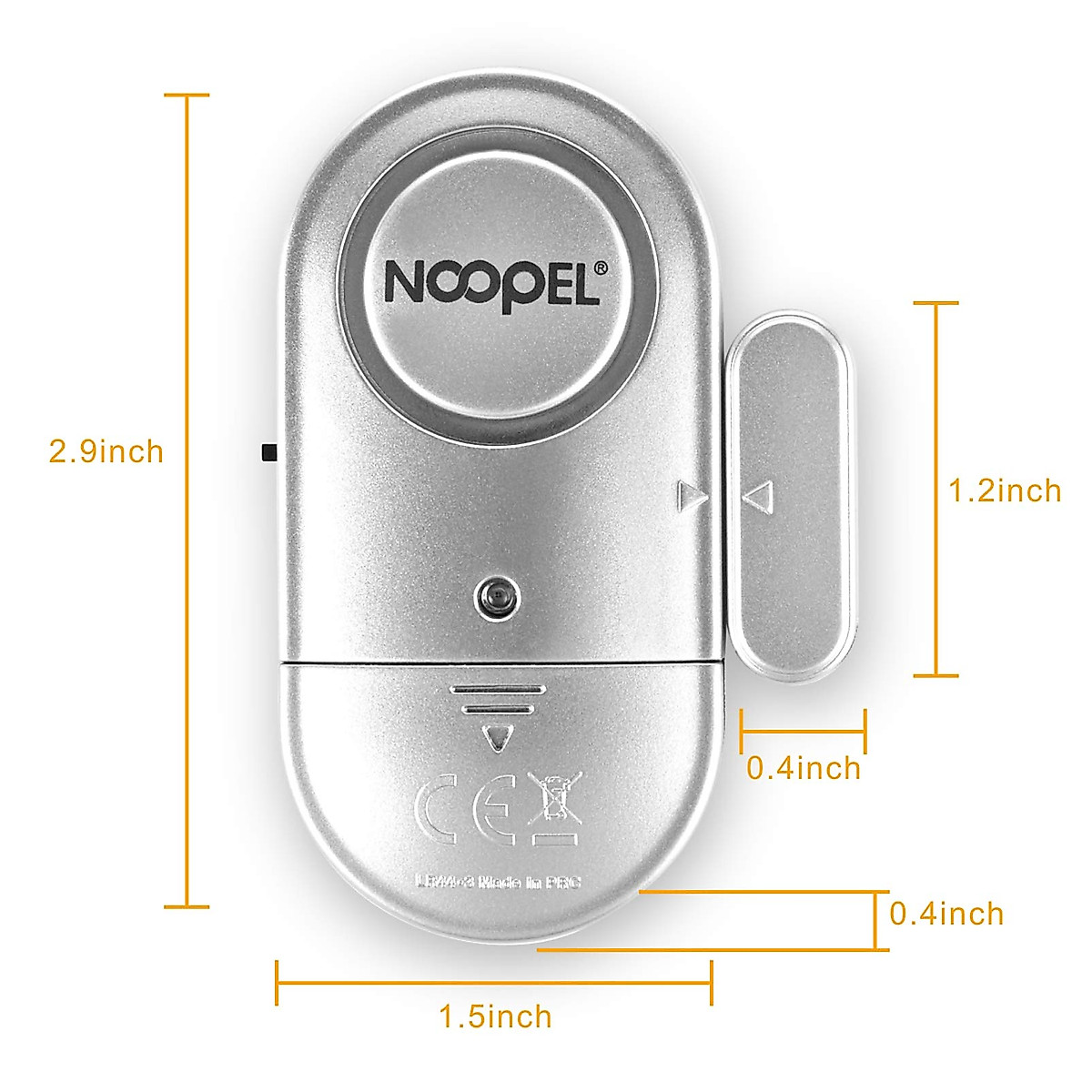 Door Window Alarm 2 Pack, New Version with Two Volume Levels,NOOPEL Burglar Intruder Entry Alarm for Kids Toddlers Indoor Personal Safety