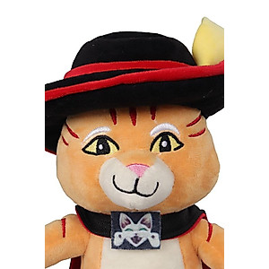 Feeriay Puss Plush Toy 12.2 in Cat Stuffed Animal Plushie Doll Puss Figure Pillow for Kids Gifts