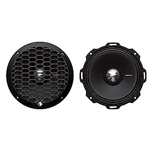 Rockford Fosgate PPS4-6 6.5" 400W 4-Ohm Midrange Car Audio Speaker Pair with Fiber Reinforced Paper Cone and Stamp Cast Aluminum Frame