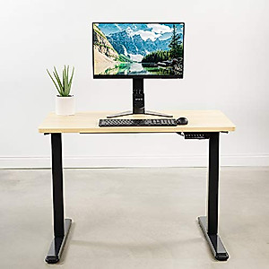 VIVO Light Wood 43 x 24 inch Universal Solid One-Piece Table Top for Standard and Sit to Stand Height Adjustable Home and Office Desk Frames, DESK-TOP43C