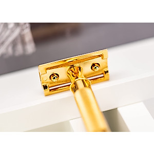 Merkur Classic 2-Piece Double Edge Safety Razor Gold Plated, 1 Count