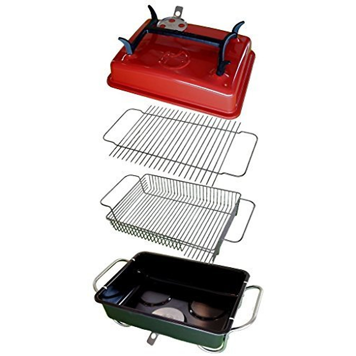 Raptor Grilling's Money Saving, Clean Hands, Large Portable Charcoal Grill -RED- VR10017AA