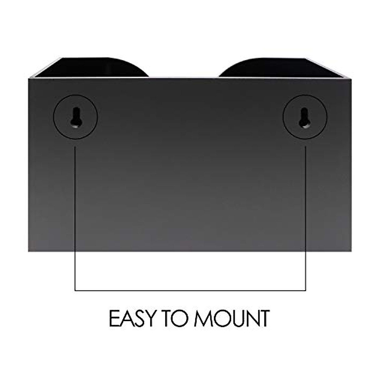 Essentially Yours Acrylic Folded Paper Towel Holder - Wall Mounted or Freestanding | Dispenser for Multifold, Trifold, and C Fold Napkins (Black)