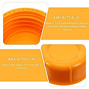 Kisangel 10Pcs Bottle Cap Travel Replacement Caps Leak Proof Lids for Glass Milk Bottle Breastmilk Bottles