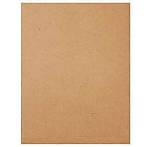 50 Sheets of Brown Kraft Paper or Wedding, Party Invitations, Announcements, Drawing, DIY Projects, Arts and Crafts, Scrapbooking, Letter Size, 176gsm (8.5 x 11 Inches)